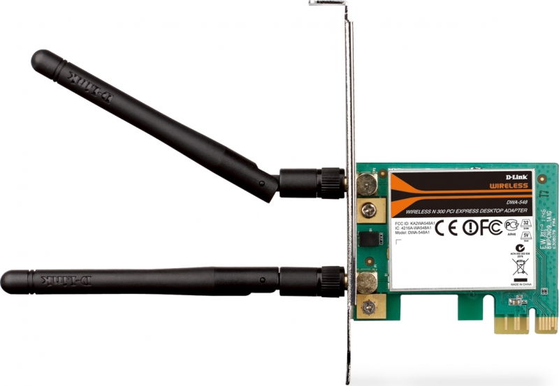 D-Link DWA-548 300Mbps Wireless N PCI Desktop Adapter