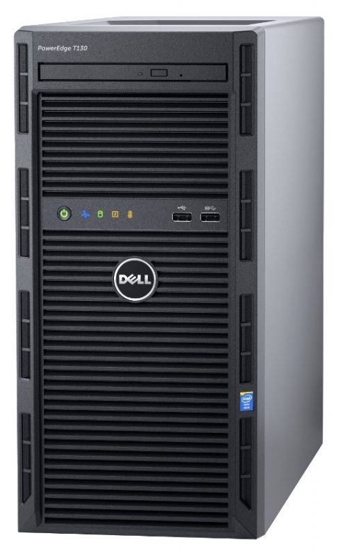 Dell PowerEdge T130 Tower Server (E3-1240 v6/8/2x1TB)
