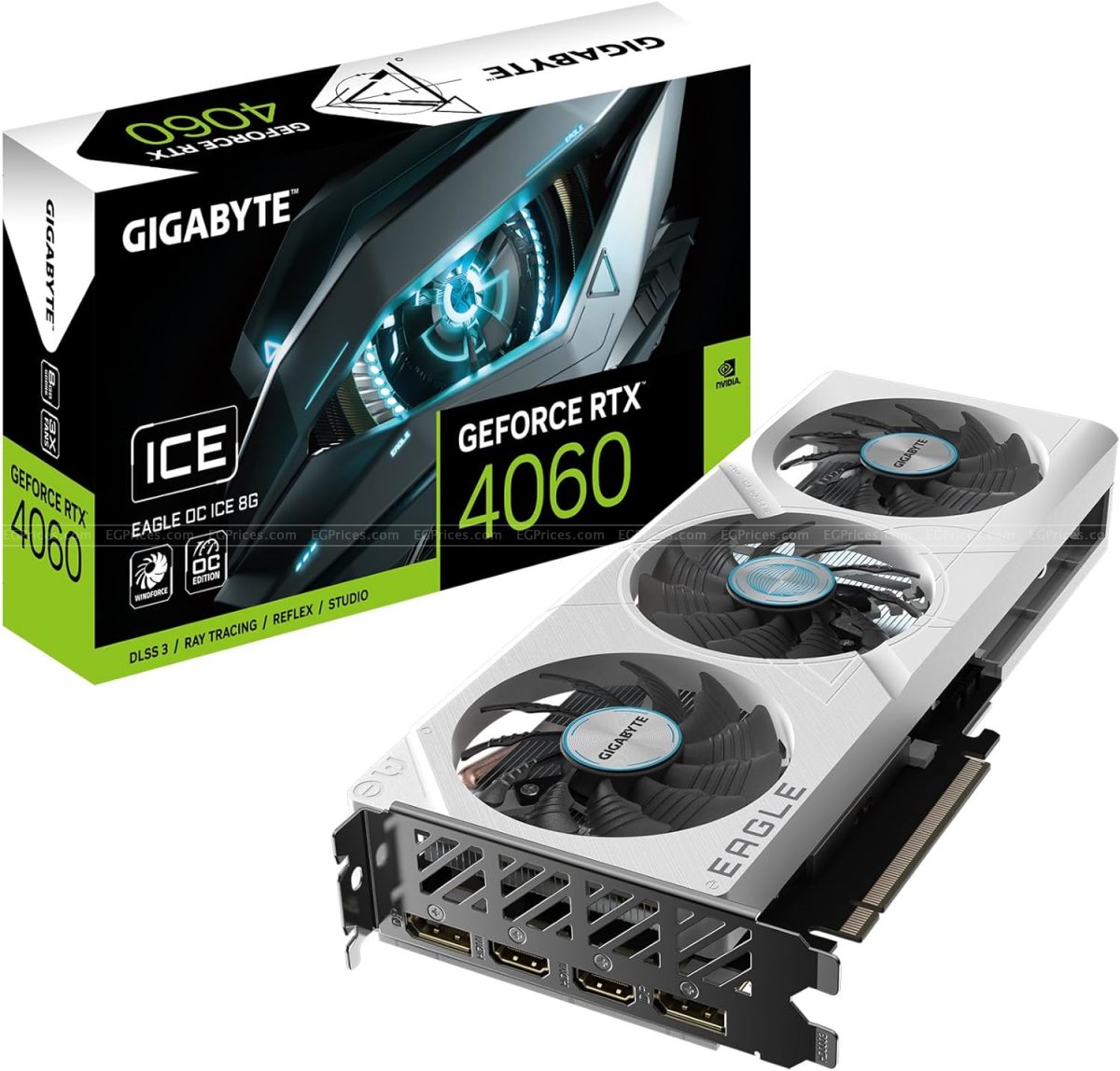 Gigabyte GeForce RTX 4060 EAGLE OC ICE 8GB GDDR6 Gigabyte GeForce RTX 4060 EAGLE OC ICE 8GB GDDR6
