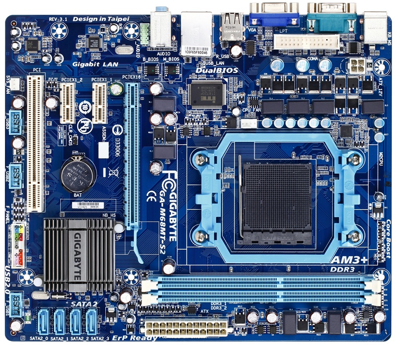 Gigabyte GA-M68MT-S2 Socket AM3 Motherboard