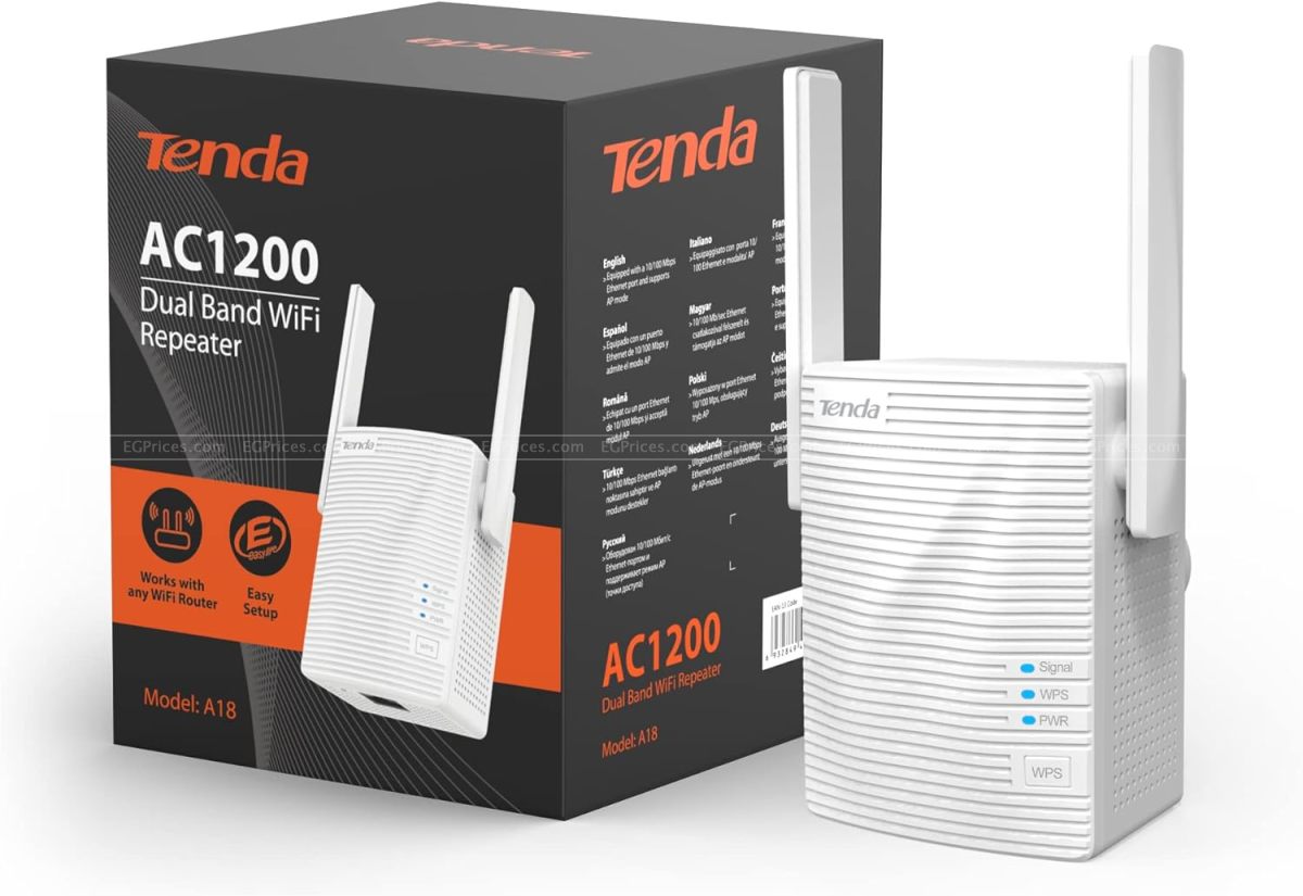 Tenda A18 AC1200 Dual Band WiFi Repeater